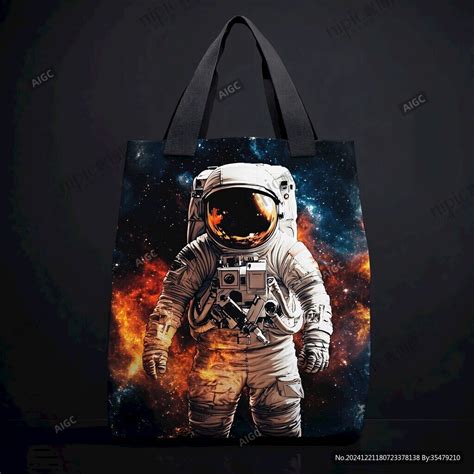 Ai创作图航天飞船货包 炫酷手提袋 宇航员包装袋插画 创意发布会手提包包 环保广告布潮流街包 交互手提袋 装饰画手提袋 艺术手提包 绘画手提袋 原创图案包包 个性包包 科技感手提袋 手提袋绘画
