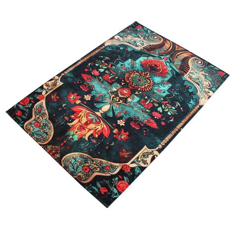 Peacock Area Rug Luxurious Feather Design Modern Home Decor Etsy