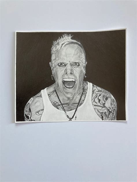 Keith Flint Original Graphite Drawing Portrait Etsy Uk