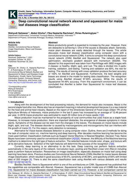 Pdf Deep Convolutional Neural Network Alexnet And Squeezenet For