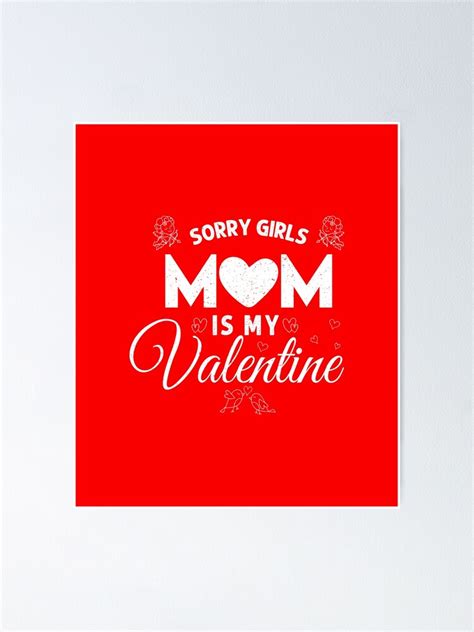 Poster Désolé Les Filles Maman Est Ma Saint Valentin Bonne Saint
