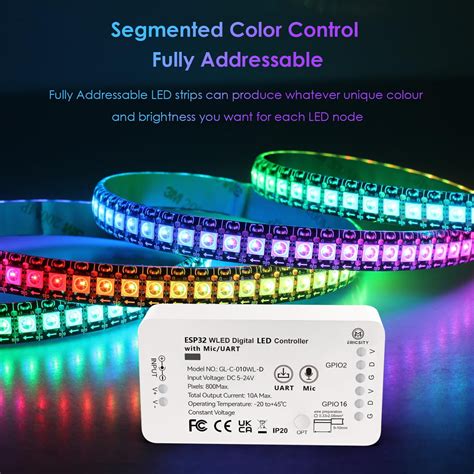 Ericsity Wled Led Light Strip Controller Esp32 With Mic Download