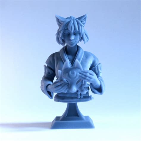 3d Printable Inari The Kitsune Girl Bust By Safehold