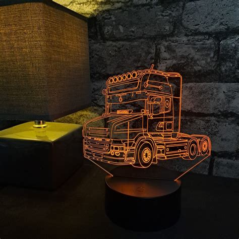 Lorry Night Light Personalised Lorry T Cab Led Night Lamp T For Him Personalised T