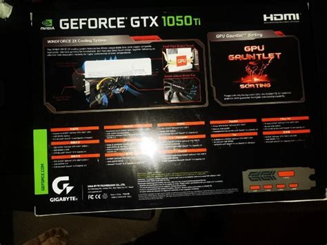Nvidia Gtx 1050ti 4gb Ddr5 Gigabyte