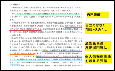 Colabo仁藤夢乃「自立を目的とせず」自己推薦・囲い込み・通告義務違反：困難女性支援法第1回有識者会議議事録 事実を整える