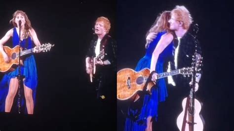 Ed Sheeran Joins Taylor Swift At Wembly To Sing Thinking Out Loud Fans React Us Buzz