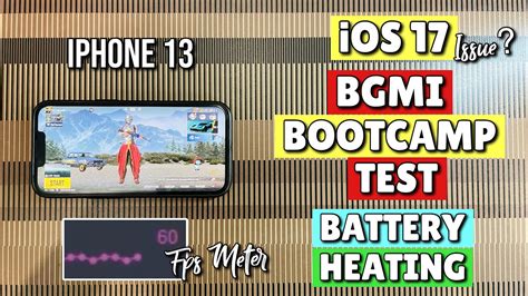 IPhone 13 IOS 17 BGMI Fps Meter Test Bootcamp Test Lag YouTube