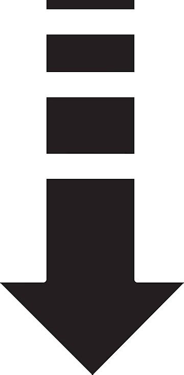 Black Down Arrow Button For Website Scrolling Orientation Gesture