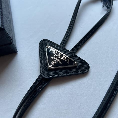 Prada Saffiano Leather Bolo Tie Defined By The Depop