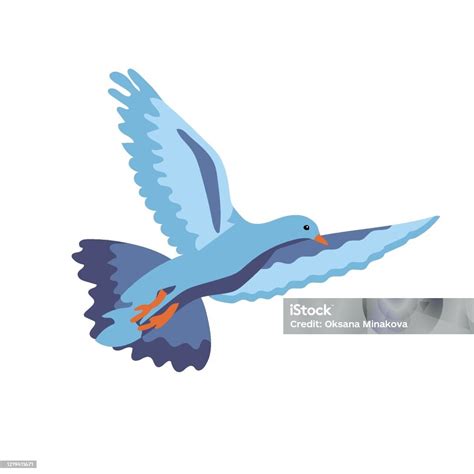 鳥鴿在天空中飛翔的圖示平面卡通人物設計可愛的和平鴿剪影範本在白色背景上隔離的向量插圖向量圖形及更多健保和醫療圖片 健保和醫療 剪裁圖 創作性 Istock
