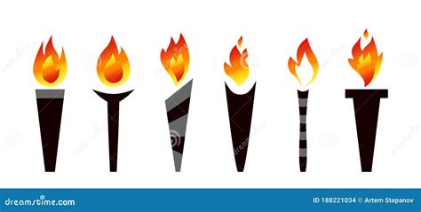 Torches Torch Relay Vector Illustration 70833500
