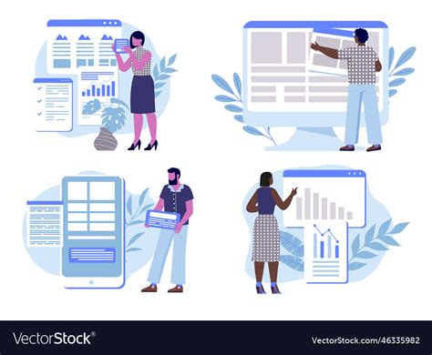 Adaptive Programming Set Royalty Free Vector Image