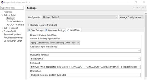 nvcc in eclipse ide