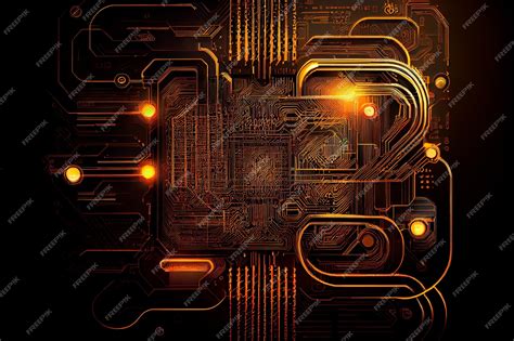Premium Photo Abstract Circuit Cyberspace Design Created With Generative Ai Technology