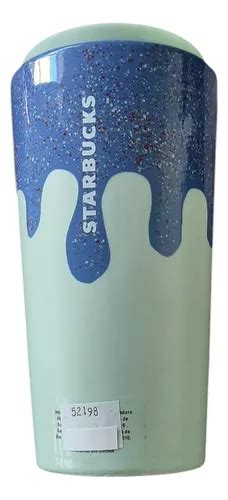 Termo Cerámica Starbucks Blue Xmas 355ml 12oz Envío Gratis