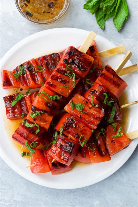 Grilled Lime And Chipotle Watermelon Skewers Vegan Every Last Bite