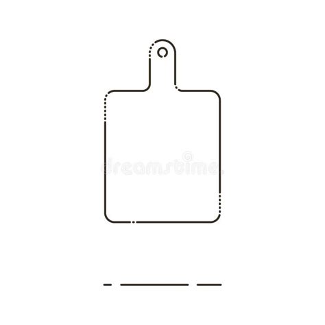 Línea Fina Icono De La Tabla De Cortar Estilo Del Minimalismo Del Mbe