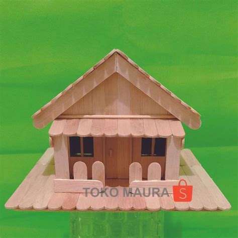 Promo MINIATUR RUMAH ADAT BETAWI DARI STIK ES KRIM LUTOFIA Diskon 50