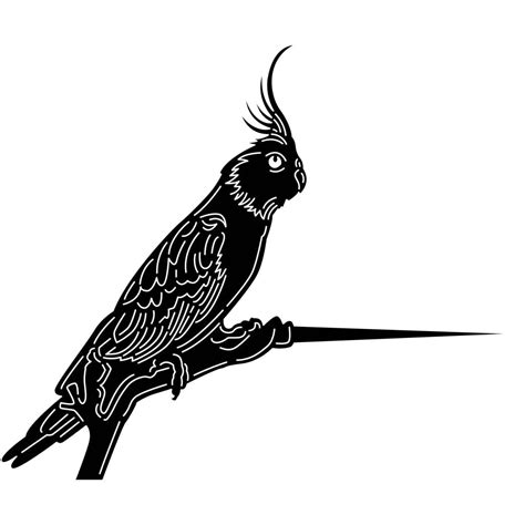 Cockatiel Parrot Bird 01 With Spike Dxfforcnc