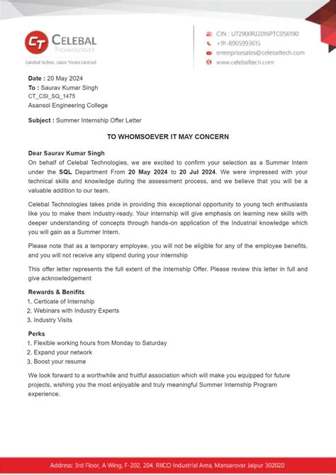 Saurav Kumar Singh On Linkedin Internship Celebaltechnologies