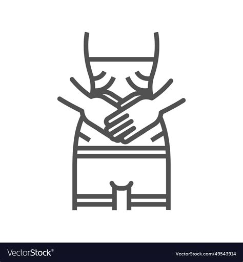 Anorexia Icon Of Weight Loss Royalty Free Vector Image