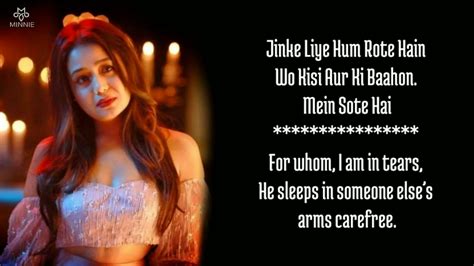 Jinke Liye Hum Rote Hai Neha Kakkar Lyrics With English Translation