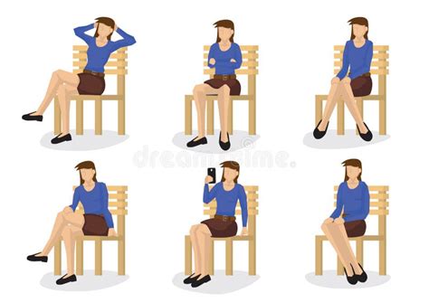 Set Of Casual Man In Various Sitting Positions Stock Vector
