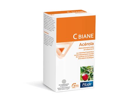 Pileje C Biane Acérola 60 comprimés Pharmacie en ligne Pharmacie