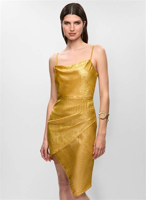 Adrianna Papell Cowl Neck Satin Dress