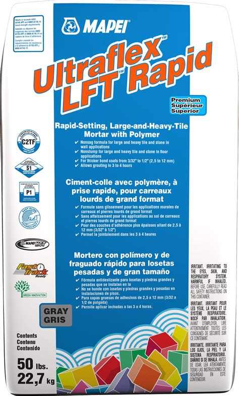 Mapei Ultraflex Lft Rapid Fast Setting Large And Heavy Tile Mortar Gray