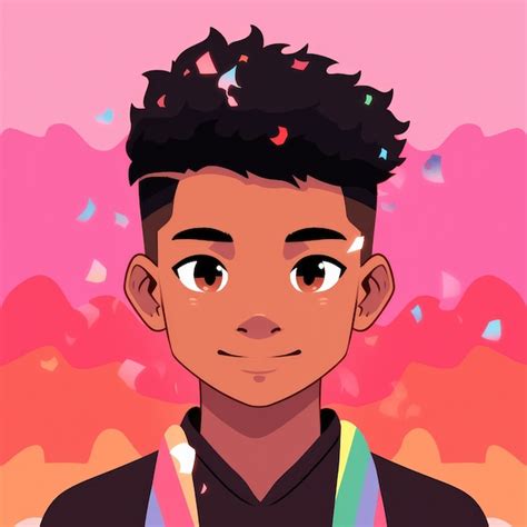 Androgynous Avatar Of Non Binary Queer Person Ai Generated Image