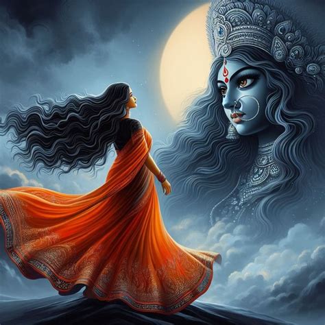 Draupadi X Indrani Warrior Woman God Illustrations Beautiful Girl Face