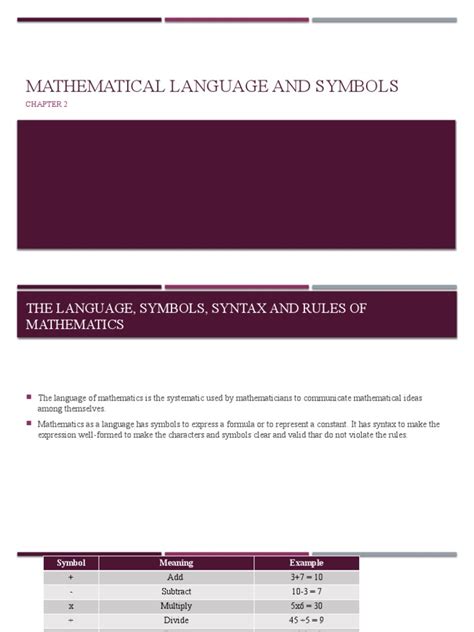 mathematical language and symbols pdf mathematics multiplication
