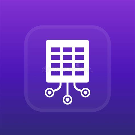 Data To Spreadsheet Icon For Web Stock Vector Illustration Of Vector Data 318040658