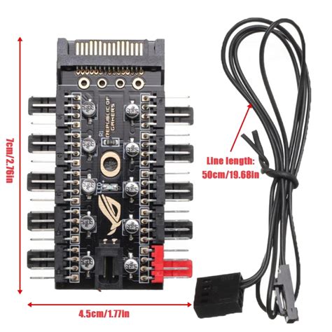 Mainboard PWM HUB Computer Temperature Control Speed Control Board Chassis Fan Controller Pin