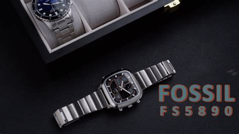 Đồng Hồ Fossil Fs5890 Nam Quartz Pin Dây Kim Loại Mặt Số 42mm