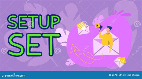 Conceptual Caption Setup Set Word Written On The Manner Position Or Direction In Which