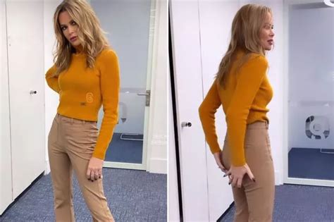 Amanda Holden Parades Endless Legs In Leather Thigh High Boots For Racy