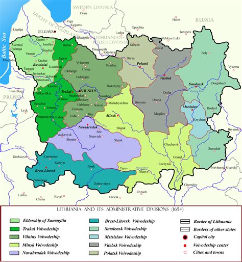 Карта великого княжества литовского на современной карте
