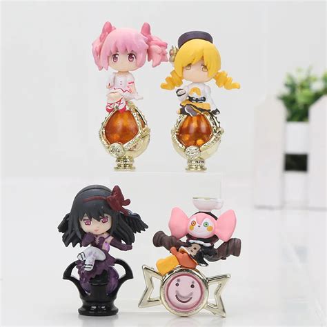 4pcsset Puella Magi Madoka Magica Dancer Akemi Homura Pvc Action