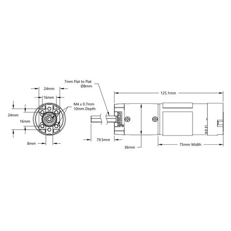 5204 Series Yellow Jacket Planetary Gear Motor (50.9:1 Ratio, 80mm ...