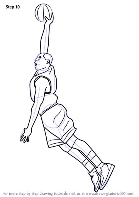 Step By Step How To Draw Basketball Player DrawingTutorials Com