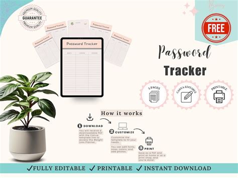 Accounts Tracker For Google Sheets Passwords Tracker Spreadsheets