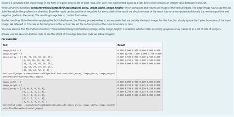 solved given is a greyscale 8 bit input image in the form of