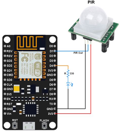 How To Detect Motion With A Pir Sensor And Esp8266 Faq About Electronics