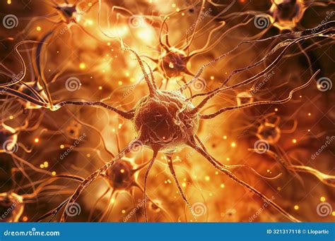 Neural Network Connection With A Cosmic Sparkling Visual Representation In Vibrant Colors Stock