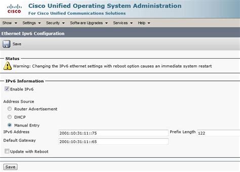 Cisco Unified Contact Center Express IPv6 Configuration Cisco