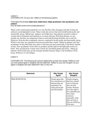 GE 11 Gender And Society GE 11 Reviewer LESSON 1 Sex Biological Physical Sex Biological