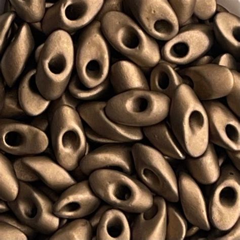Long Magatama Matte Metallic Dk Bronze Páramo Beads